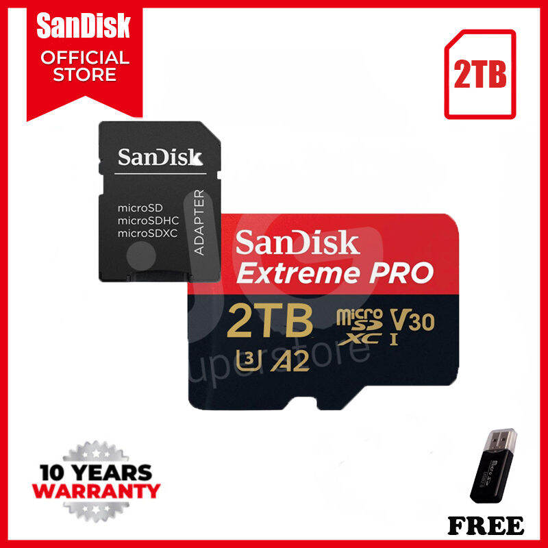 Sandisk U3 1TB SD Card 128GB 256GB 512GB 1024GB 1TB 2000GB การ์ดหน่วย ...