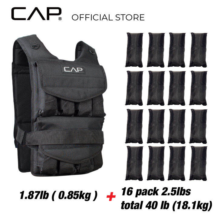FUEL / CAP 40 lbs (18.1kg) Weighted Pack included Adjustable Weighted ...