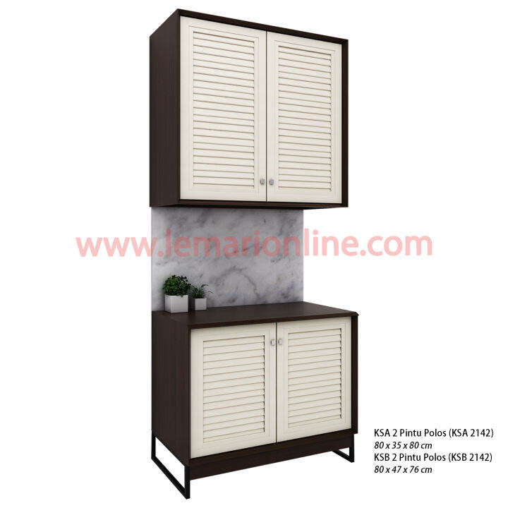 Kitchen Set Atas dan Meja Dapur (2 Pintu Polos) | Lazada Indonesia