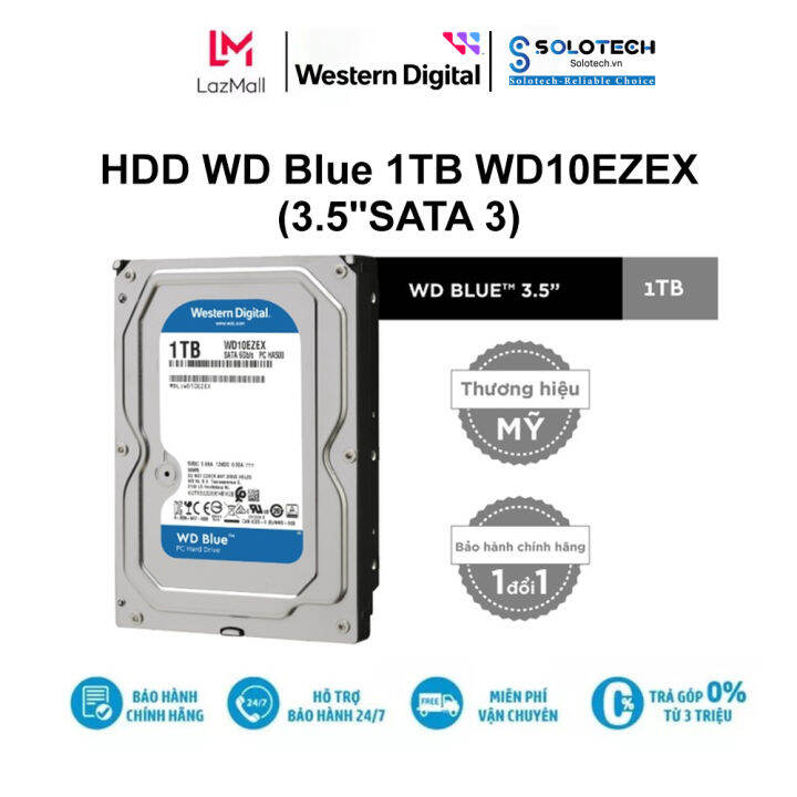 Ổ cứng HDD Western Digital Blue 1TB WD10EZEX (3.5"SATA 3) - Hàng chính hãng new 100% | Lazada.vn