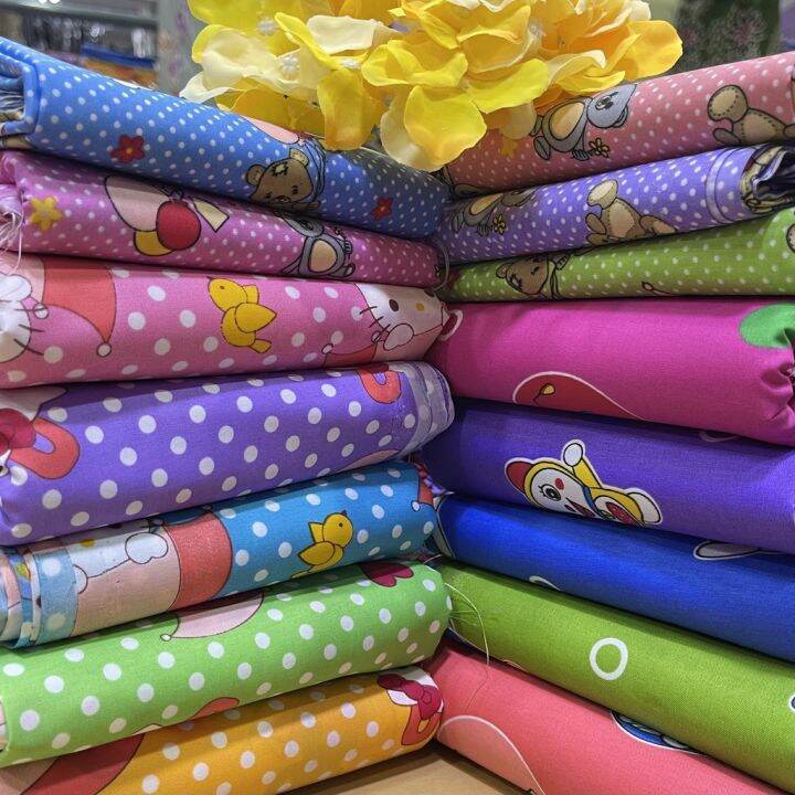 Corak Cartoon Kain Printed Fabric Bidang 45" | Lazada