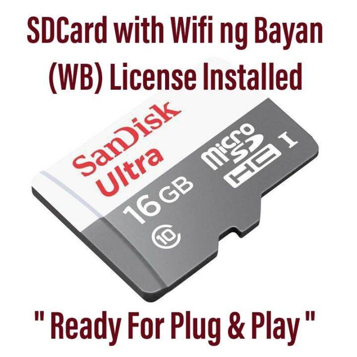 SDCard with Wifi ng Bayan (WB) License lnstalled | Lazada PH