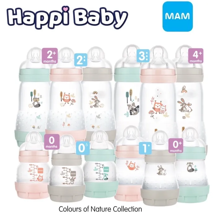 MAM Easy Start Colours of Nature Anti Colic Bottle, Self Sterilizing Baby Bottle | Lazada