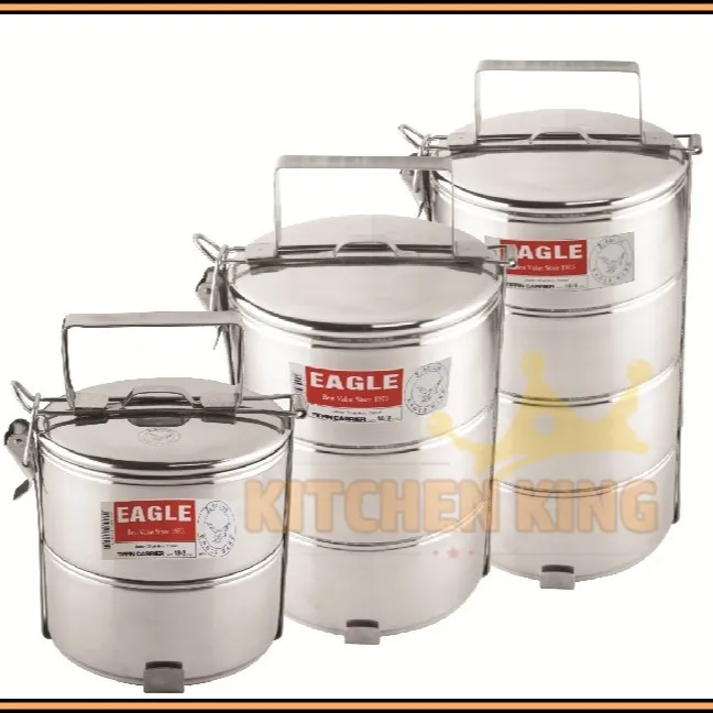 EAGLE Stainless Steel Tiffin Carrier / Food Container / Tingkat Nasi ...