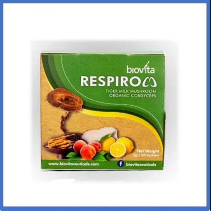 Biovita Respirom Tiger Milk Mushroom Organic Cordyceps x 30 sachets ...