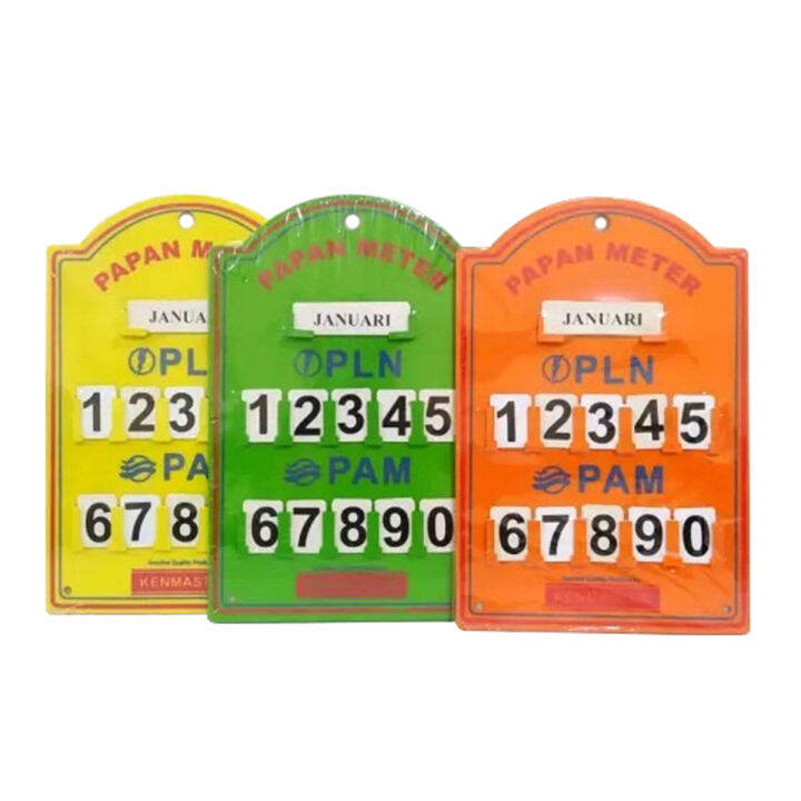 MB - Kenmaster Papan PLN Plastik Stand Meter / Papan Nomor Meteran Air ...