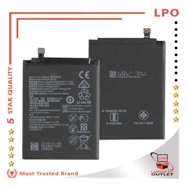 LPO Cellphone Battery 3.82V 11.54Wh 3020mAh Compatible with Huawei Y6 ...