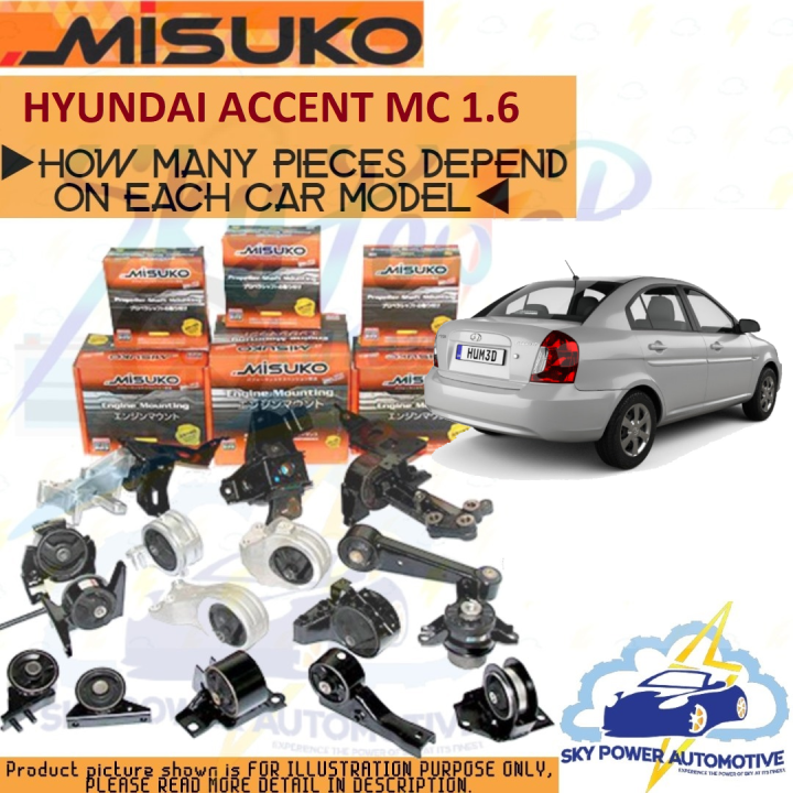 HYUNDAI ACCENT MC 1.6 (2006~2010) (AUTO) MISUKO ENGINE MOUNTING (SET ...