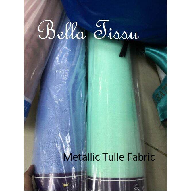 METALLIC TULLE FABRIC sold in Bulk/Roll | Lazada PH