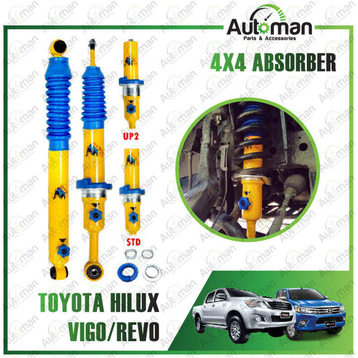 TOYOTA HILUX VIGO / REVO BULL 4X4 HEAVY DUTY ADJUSTABLE SHOCK ABSORBER ...