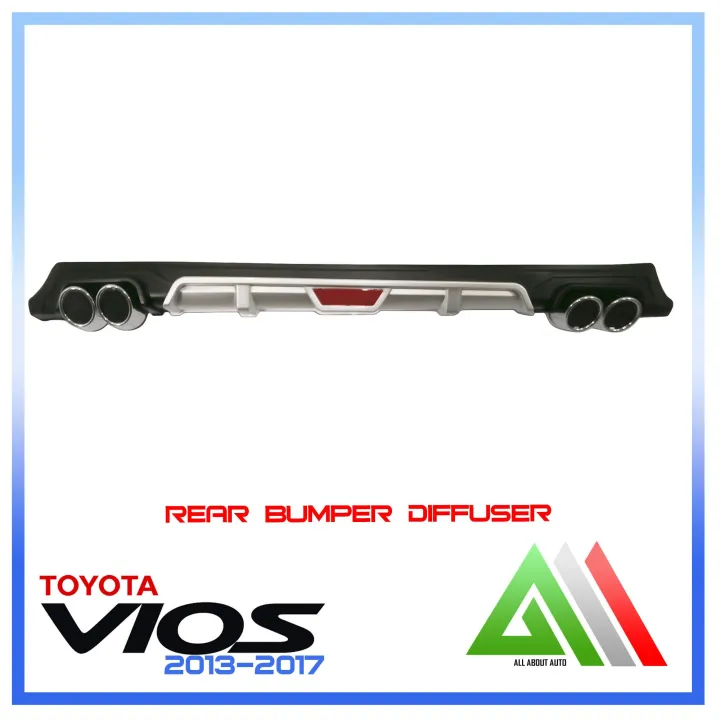Rear Bumper Lip Diffuser for Toyota Vios 2013-2017 3rd Gen (Matte Black ...