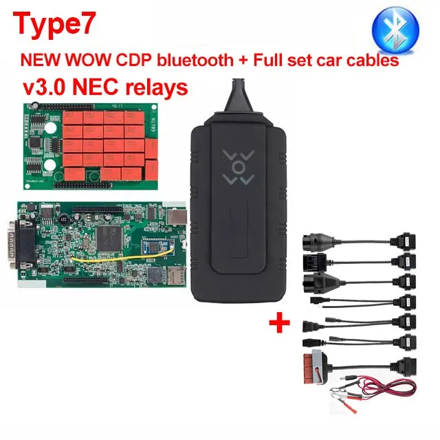 CDP TCS V3.0 NEC relays V5.008 R2 Bluetooth Car Truck OBDII scanner ...