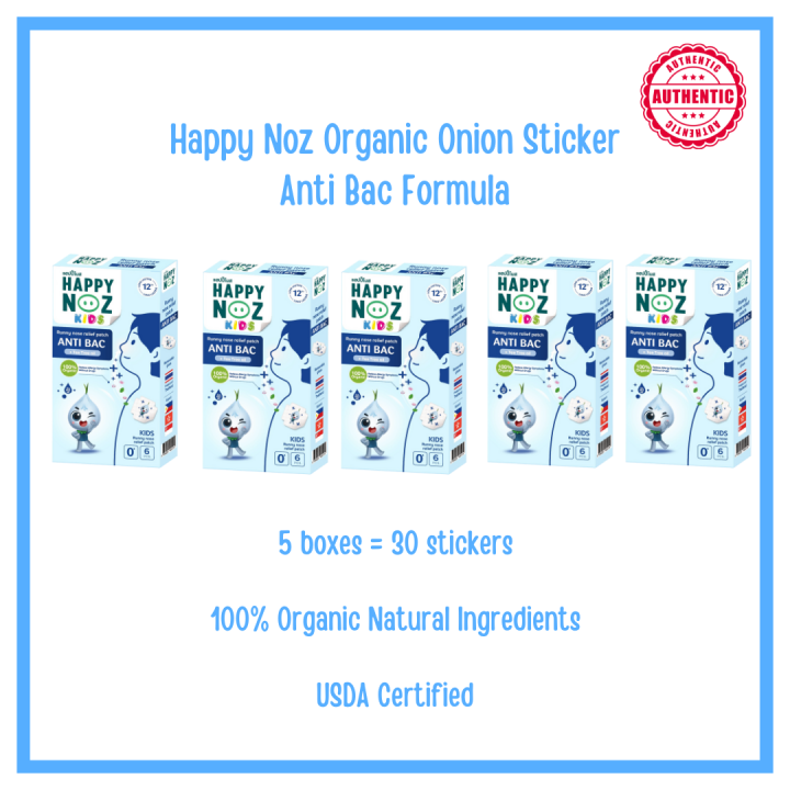 Happy Noz Organic Onion Sticker - Antibac Formula Bundle 5 & 10 | Lazada PH