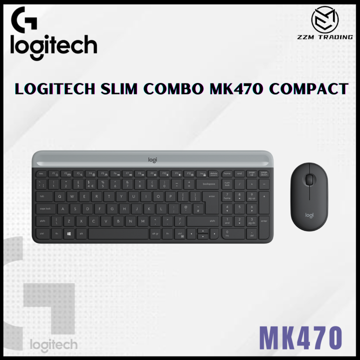 Logitech Slim Combo Mk470 Compact Quiet Keyboard And Mouse Zzm Trading Lazada Ph