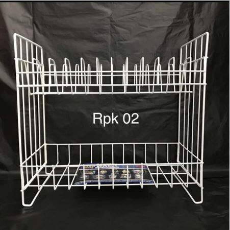 RAK PIRING BESI SUSUN 2 , ANTI KARAT RPK-02 /RAK PENIRIS PIRING FREE ...