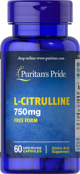puritan's pride L-Citrulline 750 mg free form 60 capsules | Lazada PH