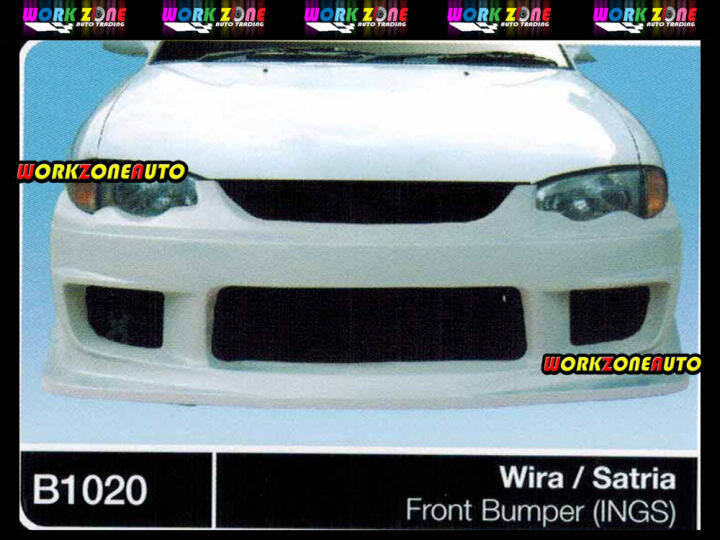 B1020 Proton Wira / Satria Fiber Front Bumper (INGS) Body kit Bodykit ...