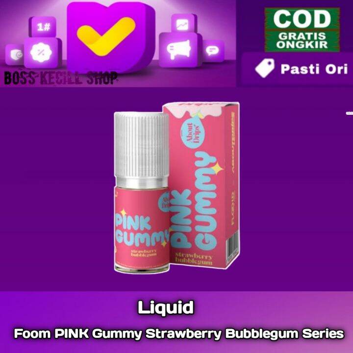 Foom PINK Gummy Strawberry Bubblegum Series 30ml | Lazada Indonesia