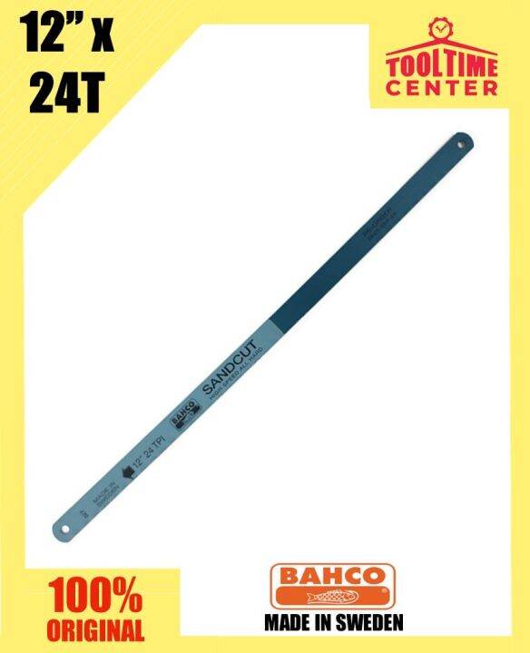 Bahco Sandcut All Hard High Speed Hacksaw Blade 12" x 24T Made in ...