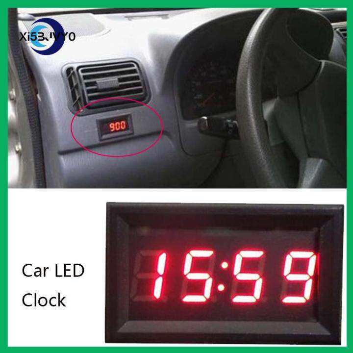 NAILS STUDIO Portable Modified DIY Digital Clock Car Clock Dashboard ...