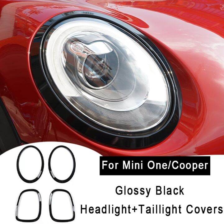 Car Headlight Head Tail Light Rear Lamps Frame Cover Stickers For Mini ...