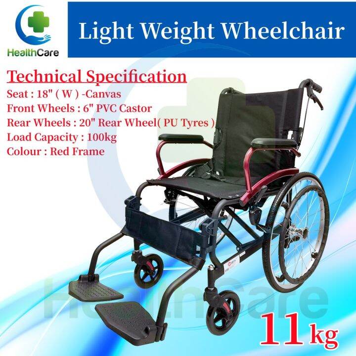 Mobilis Light Weight Wheelchair / Kerusi Roda Ringan ( 20" Wheel ) | Lazada