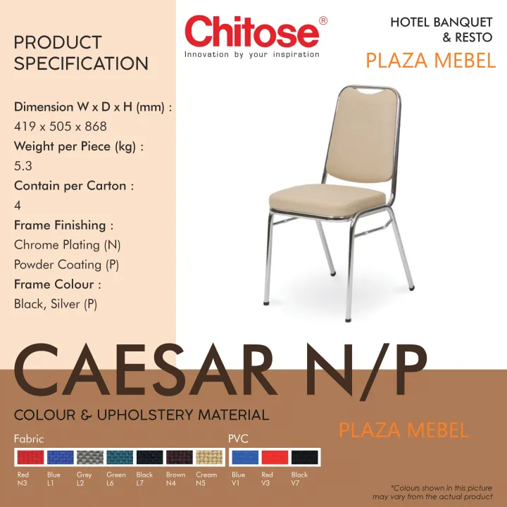 Kursi Susun Chitose Caesar N Chrome / Kursi Pesta / Resto / Hotel ...