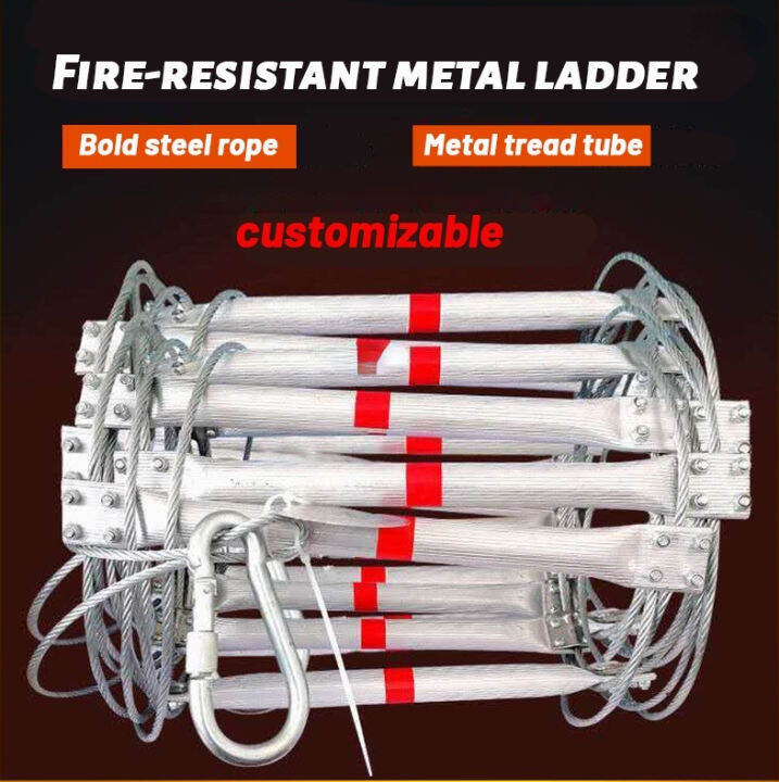 Aluminum Alloy Resin Fire Escape Ladder Rescue Rope Ladder Retractable ...