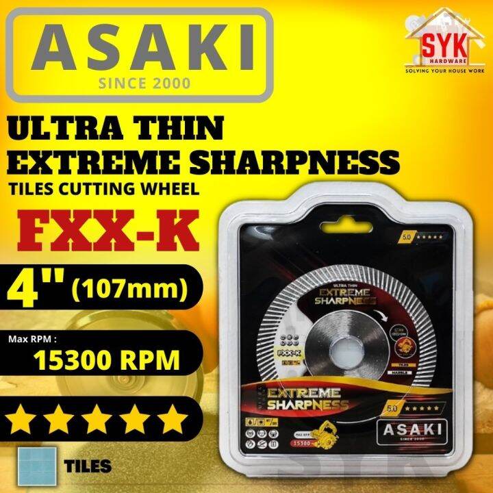 SYK ASAKI FXX-K 4Inch (107mm) Ultra Thin Extreme Sharpness Tiles ...