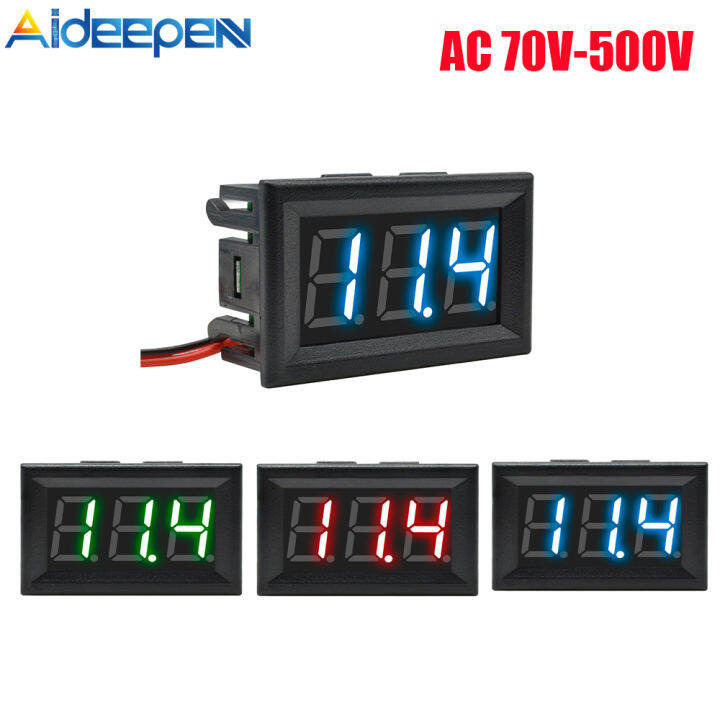 Aideepen Digital Voltmeter AC 70V to 500V 0.56 inch LED Digital Panel ...