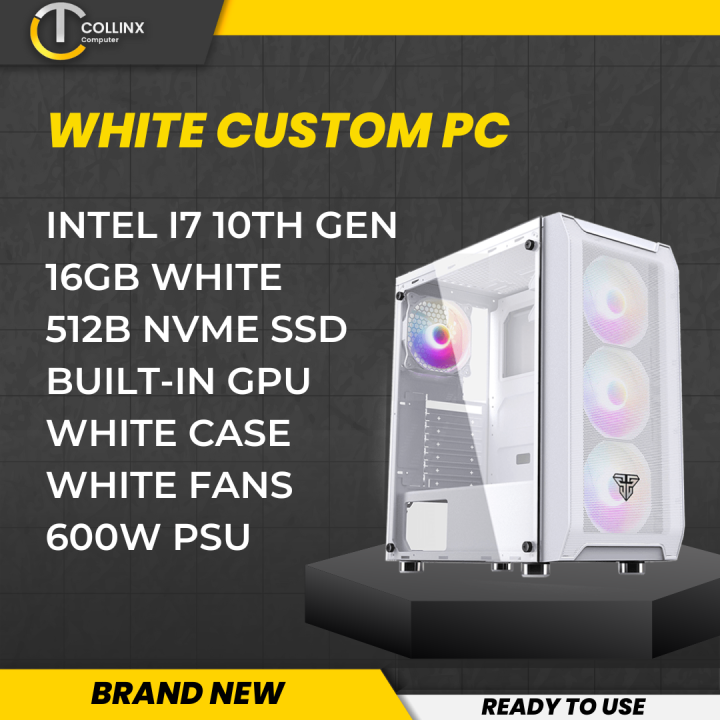 [ WHITE GAMING PC BUILD N ] INTEL CORE I7 10TH GEN DESKTOP / 16GB RAM ...