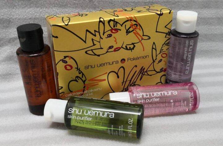 shu uemura Pokemon Limited Edition 4 in 1 Cleasing Oil 50ml x 4 bottles ...