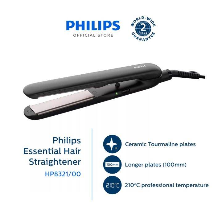 Philips Essential Hair Straightener HP8321/00 (Fast Heat Up, Universal Voltage) | Lazada PH