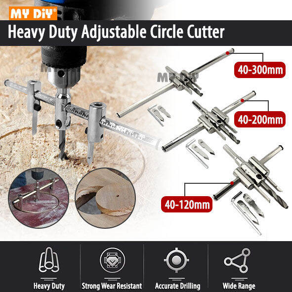 MYDIYHOMEDEPOT - TISCO HEAVY DUTY ADJUSTABLE CIRCLE CUTTER 40-120/200 ...