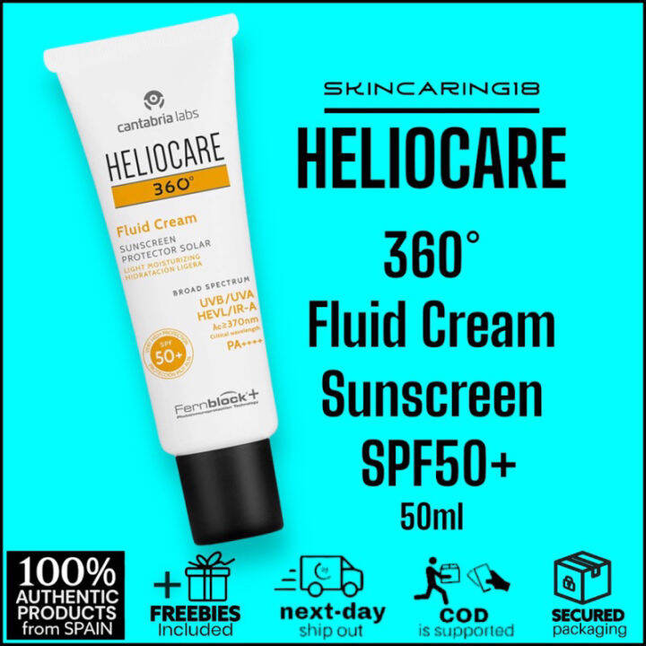 HELIOCARE 360° Fluid Cream SPF50+ Sunscreen 50ml by SkinCaring18 ...