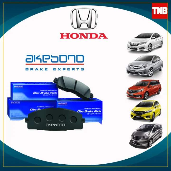 AKEBONO ผ้าเบรค (หน้า-หลัง) HONDA CIVIC (EK ES FD FB FC FK) CITY JAZZ ...