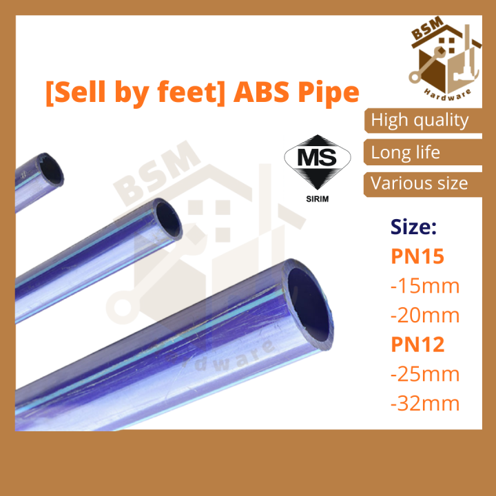 BSM [Sell By Feet] SIRIM Approval ABS Pipe Blue BBB PVC Pipe Paip Biru Air PVC Water Pipe 15mm ½ ...
