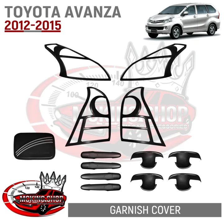 Toyota Avanza 2012-2015 Set Combo Garnish Cover (Matte Black) | Lazada PH