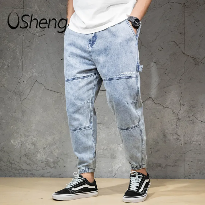 VSheng 2021ขนาดใหญ่ M-7XL กางเกงยีนส์หลวมเอวยืดหยุ่นสบายขนาดใหญ่ฤดูร้อน ...