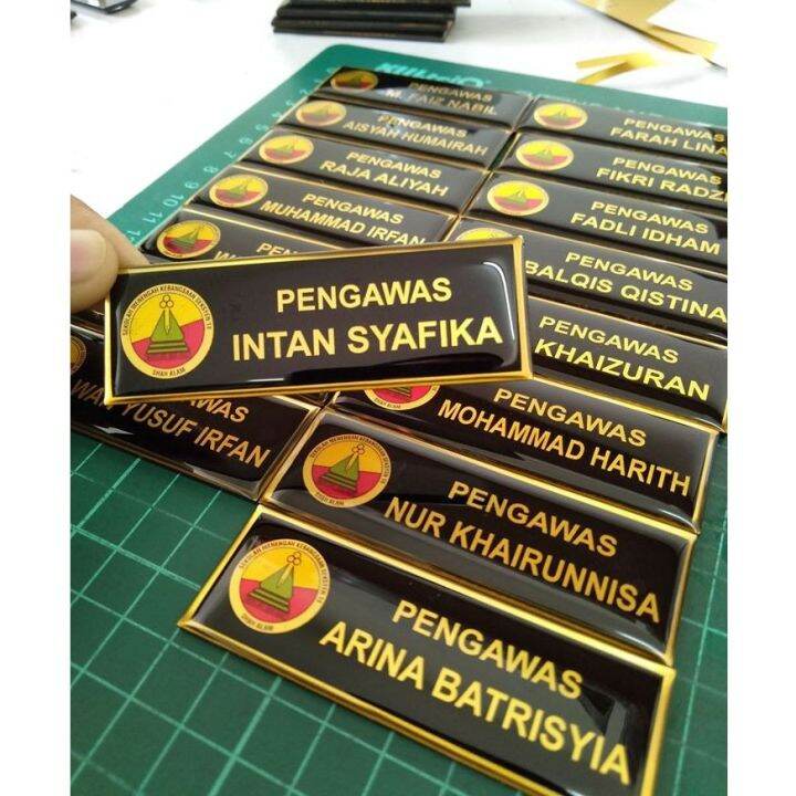 NAME TAG EPOXY ACRYLIC SEKOLAH SMK SEK.18 (75X25MM) | Lazada