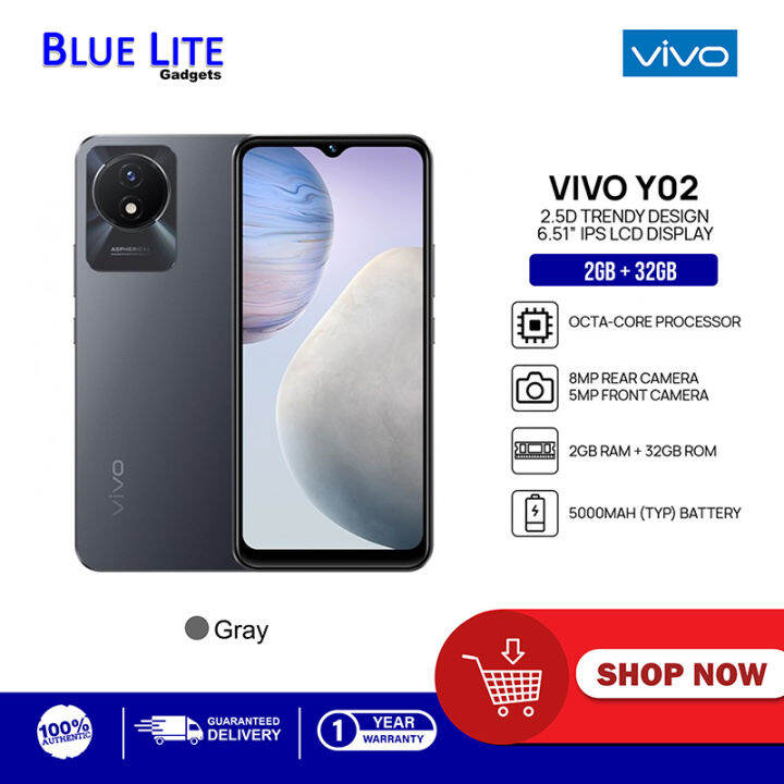 Vivo Y02 2GB+32GB Cosmic Grey | Lazada PH