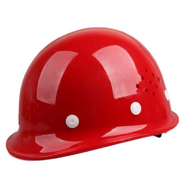 Construction leader of FRP safety helmet on site GB project supervision ...