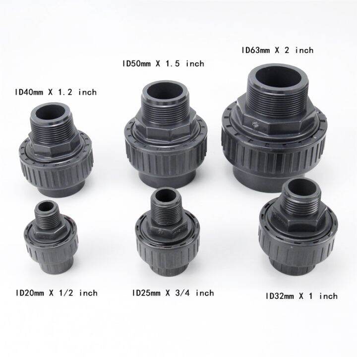 UPVC Union Pipe Fittings Union Water Pipe Connector Plastic Tube ...