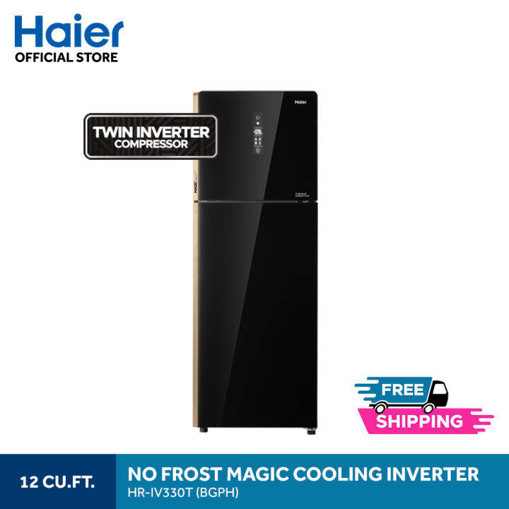 Haier HRF-IV330T (BGPH) 12.0 cu. ft. Magic Cooling No Frost Twin Inverter Two Door Refrigerator ...