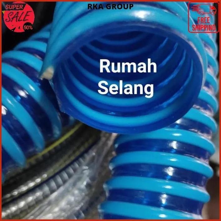Selang Spiral Hisap Biru 2 1/2 Inch / Selang Pompa Air Irigasi 2 1/2 ...