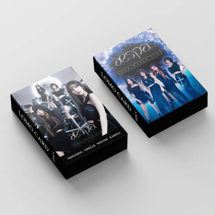 csbi 55Pcs/set Kpop AESPA 2023 SYNK: HYPER LINE LOMO Cards KARINA ...