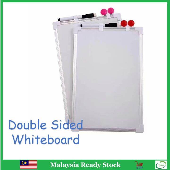 Magnetic Whiteboard Double Sided Aluminum Frame Lightweight Mini Whiteboard Handheld Papan Putih ...