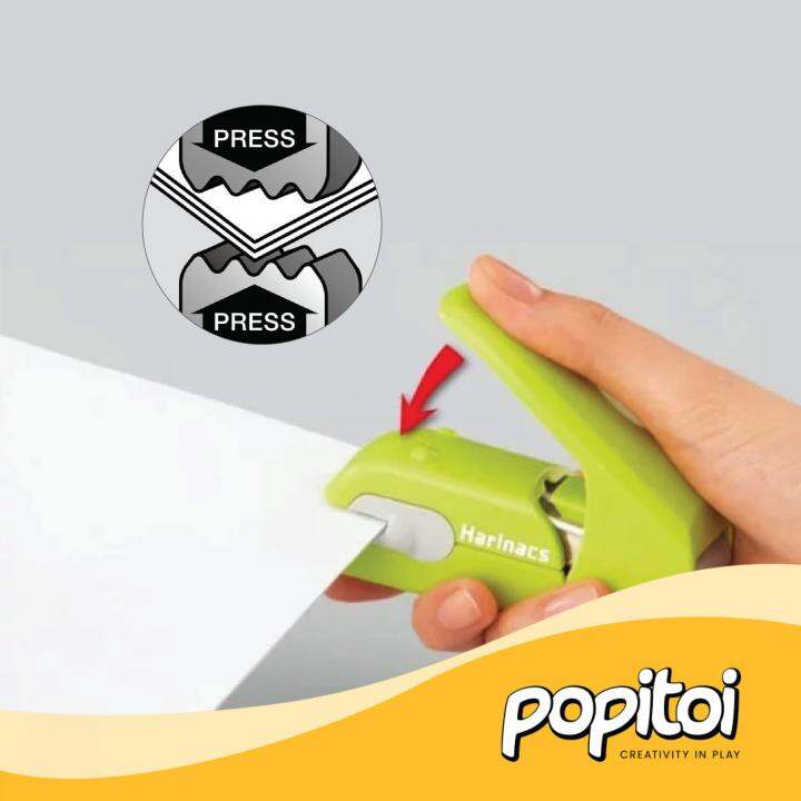 KOKUYO Harinacs PRESS Stapleless Stapler Staples Tanpa Isi Ulang ...