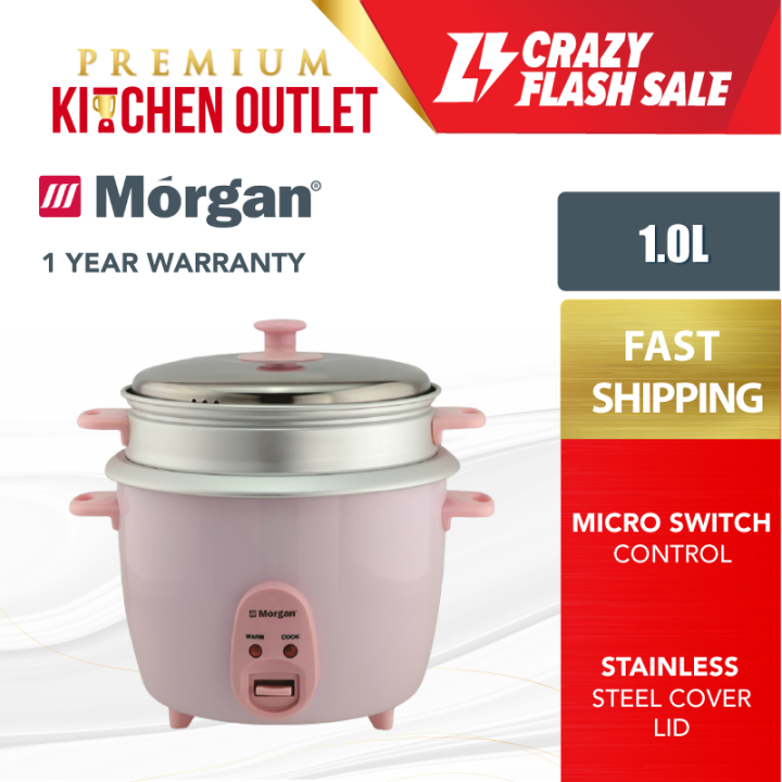 MORGAN MRC-TC10 1.0L RICE COOKER W STEAMER DETACHABLE INNER POT / MRC ...