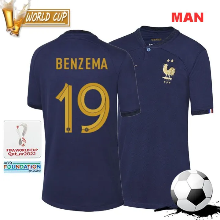 Fan Edition France national team home soccer Jersey 2022 2023 World Cup Football Shirt VARANE ...
